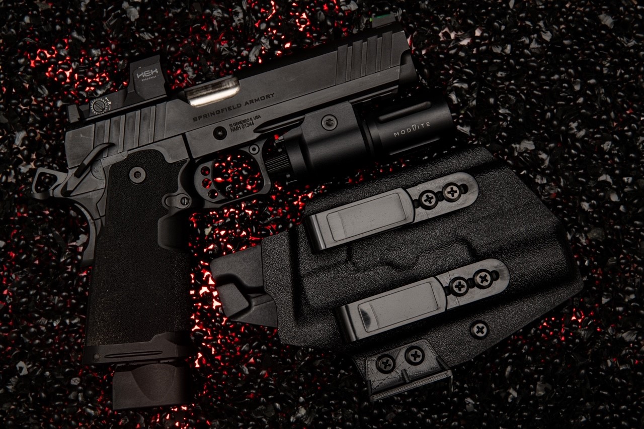 Springfield Armory 1911 DS Prodigy w/ Modlite PL350 "More Discreet" IWB ...